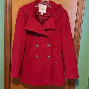 Covington | Jackets & Coats | Covington Outwear Red Womens Peacoat Sm ...